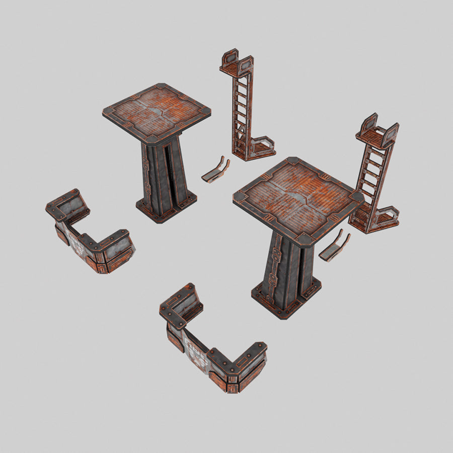 TinkerTurf Sci-Fi Terrain - Guard Tower Add-on - Abandoned ...